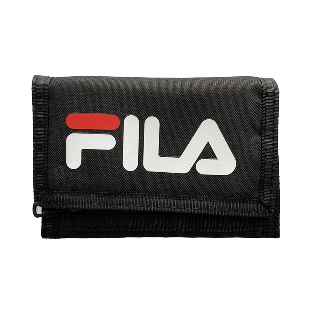 Fila Wallet [PWT-9012-BK] 短夾 三摺 運動 防水 零錢包 卡夾 魔鬼氈 迷彩 灰 - PChome 24h購物
