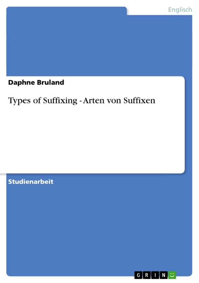 Types of Suffixing - Arten von Suffixen - PChome 24h書店