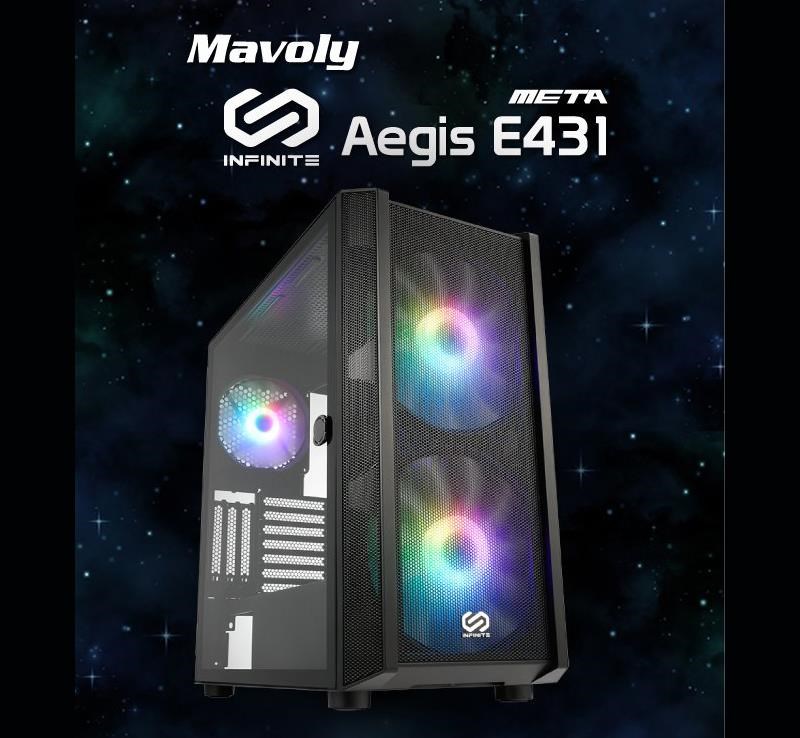 Mavoly 松聖 INFINITE META Aegis E431 玻璃透側 E-ATX 電腦機殼《黑》 - PChome 24h購物