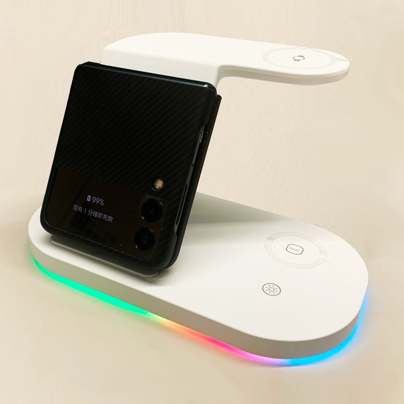 ITFIT三合一 LED 無線充電座 ITFITEX27 (白) - PChome 24h購物